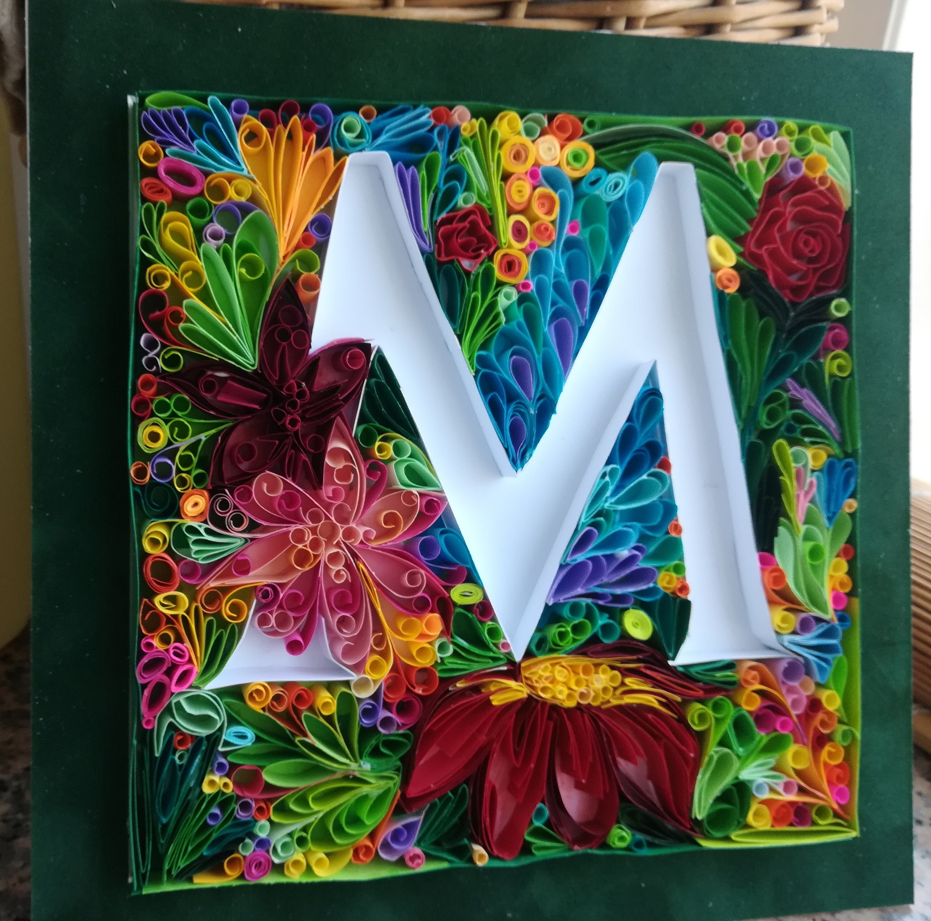 Monogram Paper Quilling, Initial Letter Art Wallpaper Alphabet ...
