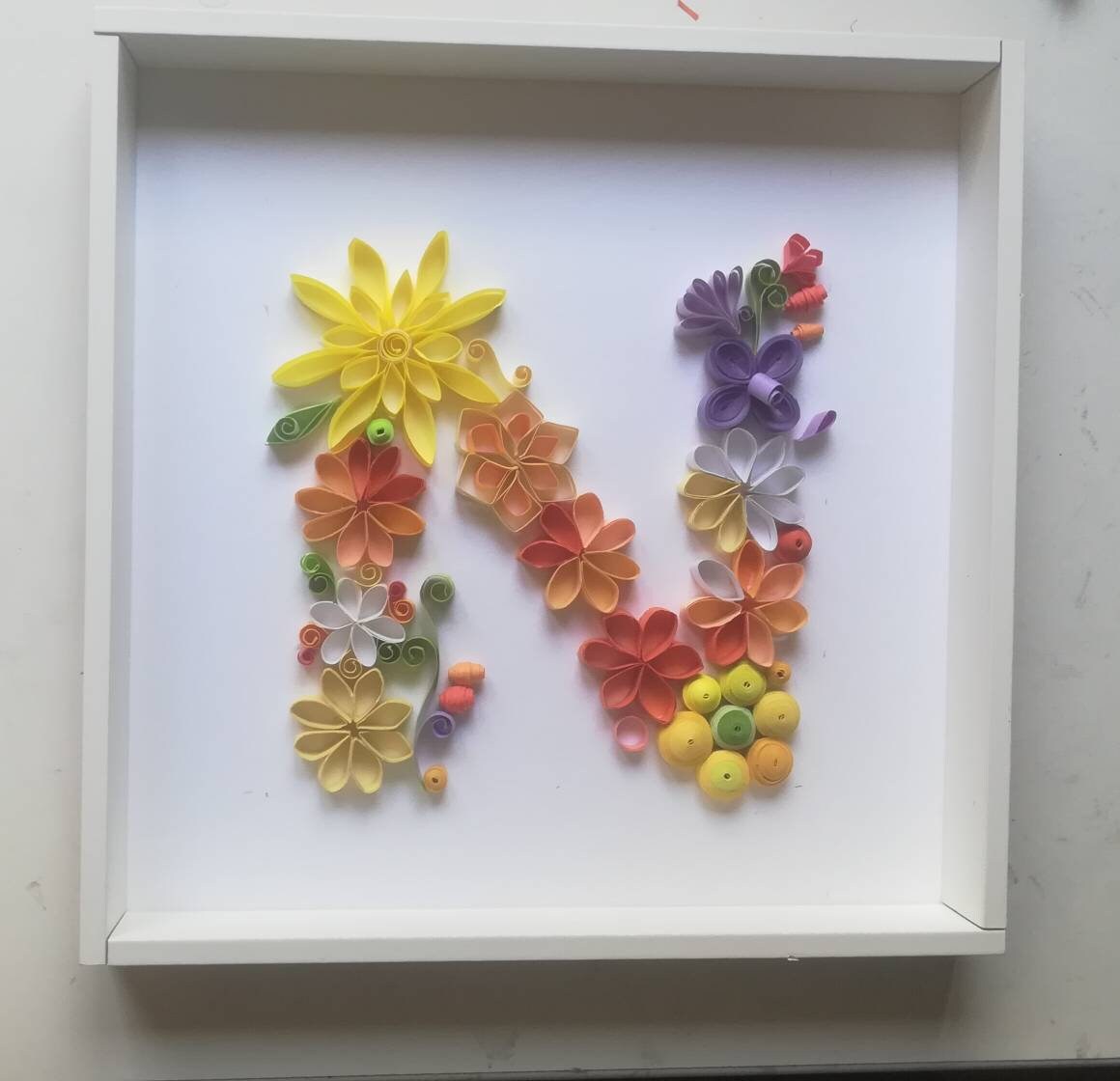 Quilling Monogram Paper Initial Letter Art Wall Alphabet - Etsy