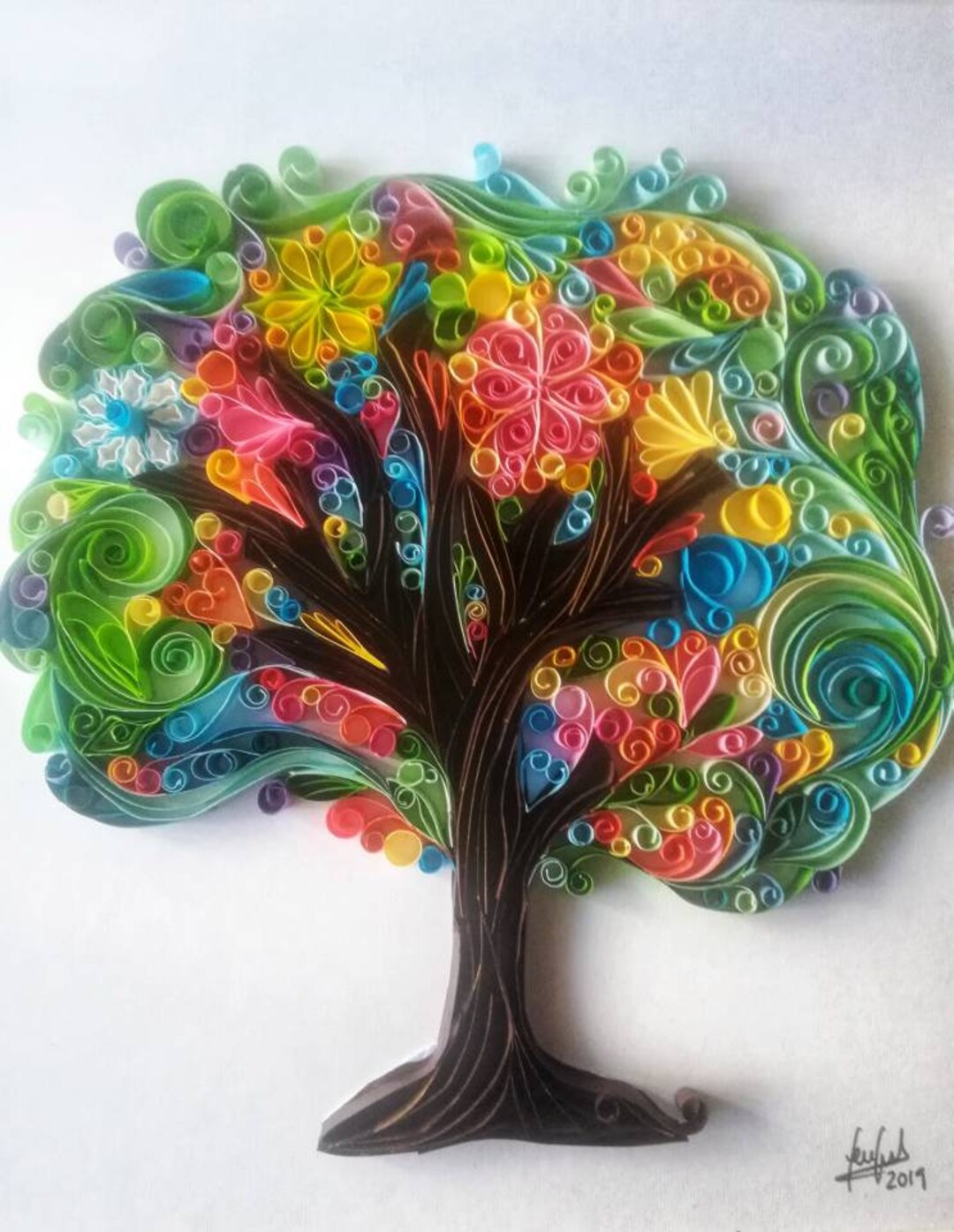 Quilling Paper Tree of Joy,treeoflife Gift, Wedding Tree, Personalised ...