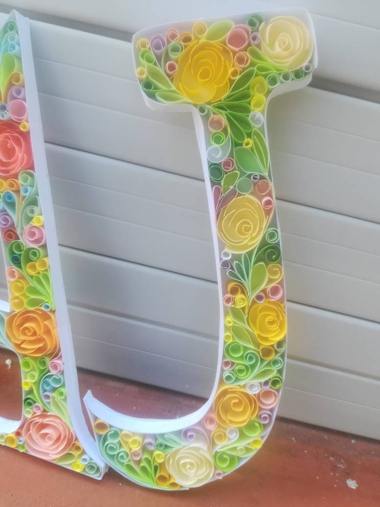 Handmade Personalised Paper Quilling Name, Gift, Custom Names, Paper ...