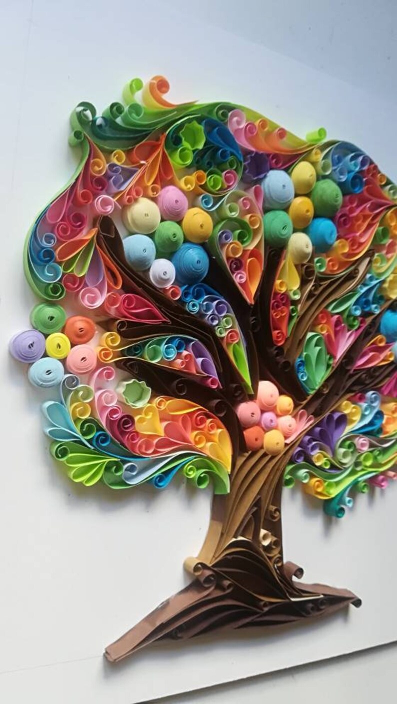 Quilling Paper Tree of Joy,treeoflife Gift, Wedding Tree, Personalised ...