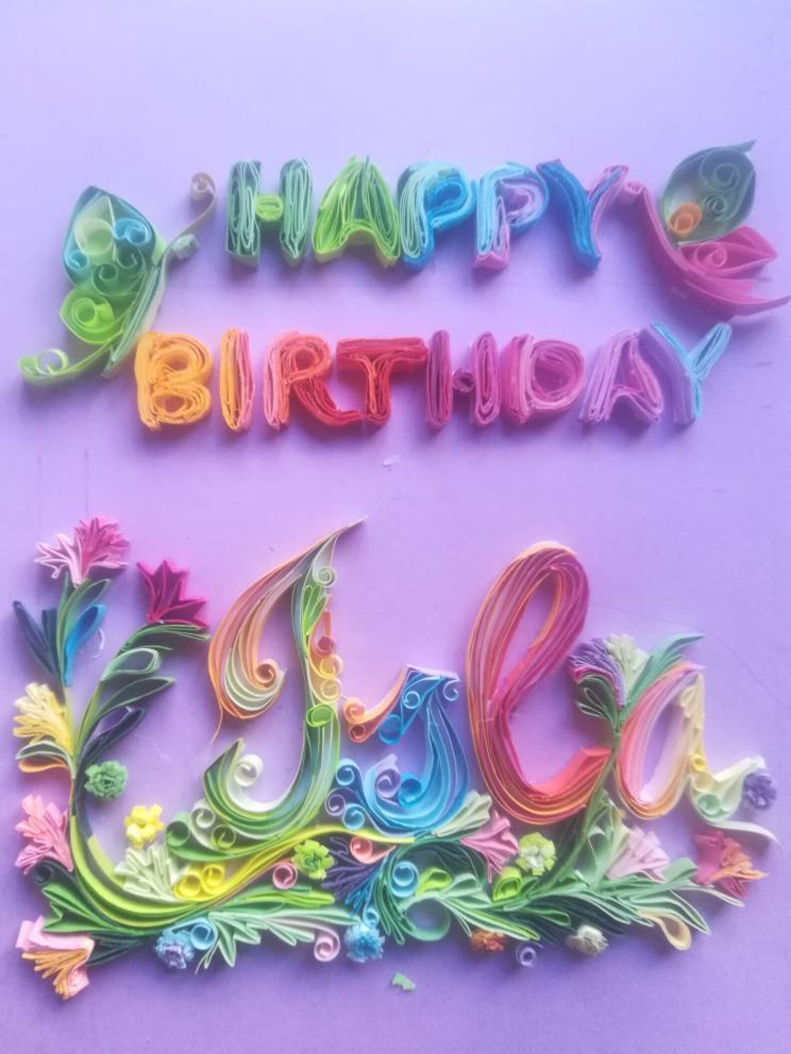 Handmade Personalised Paper Quilling Name, Gift, Custom Names, Paper ...