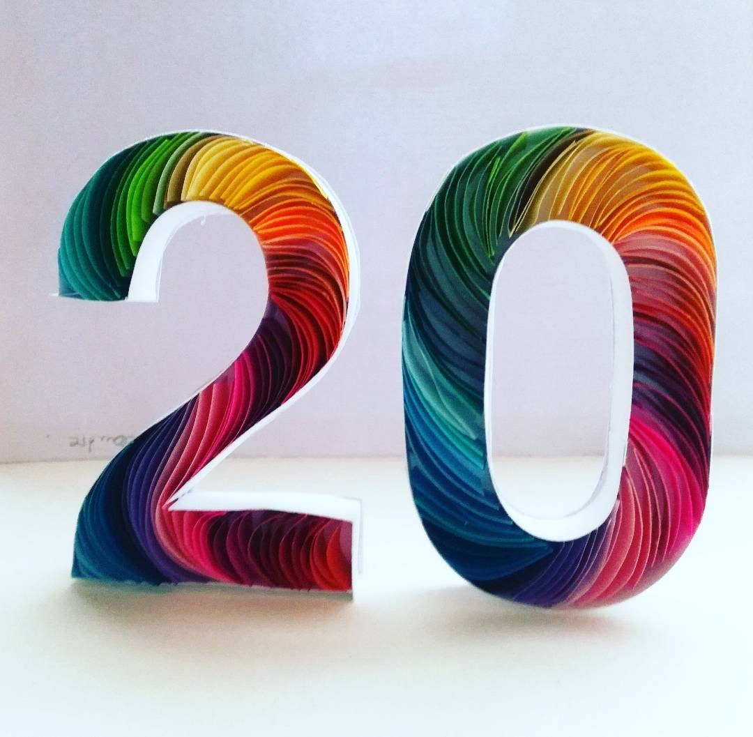 Quilling Number Anniversary, Quilling Numbers, Wedding Numbers Table ...