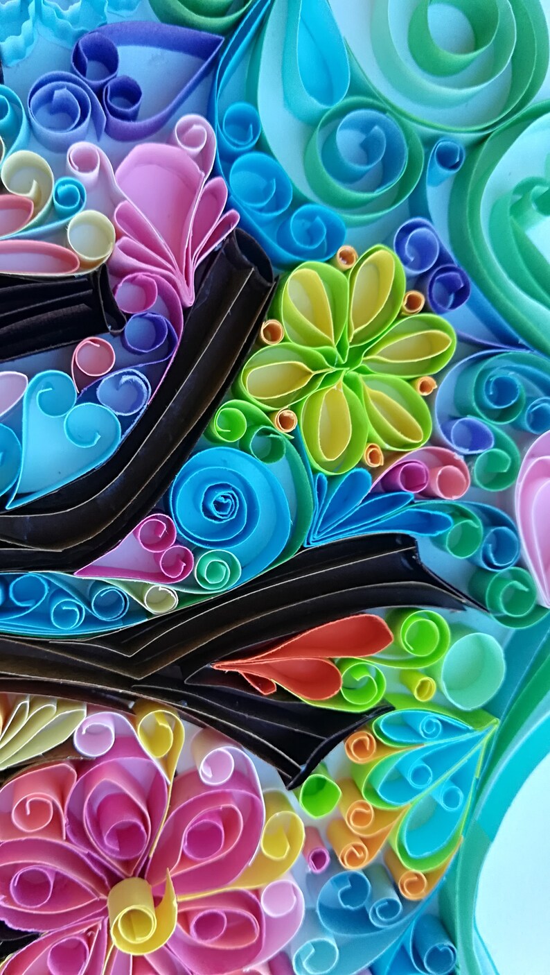 Quilling Paper Tree of Joy,treeoflife Gift, Wedding Tree, Personalised ...