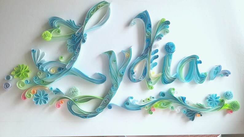 Custom Name Art Personalized Name Wall Art Nursery Name - Etsy