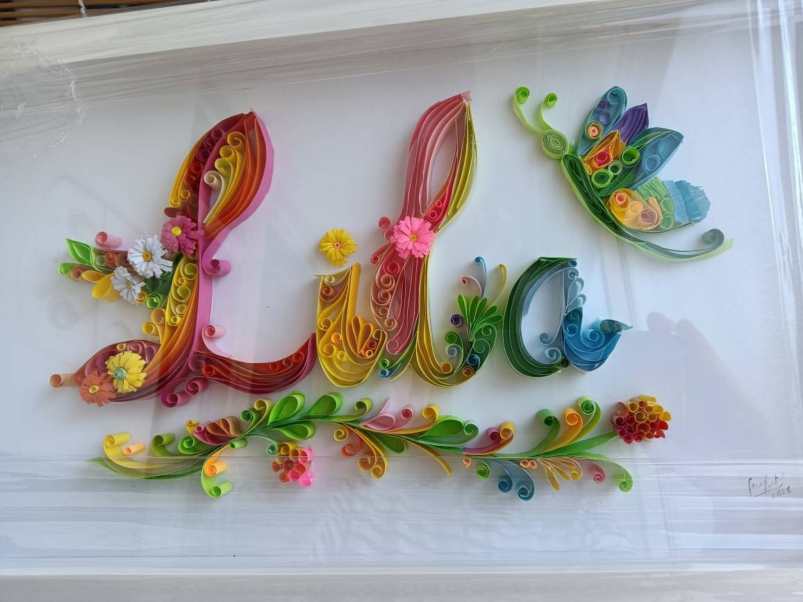 Quilling Name Plates