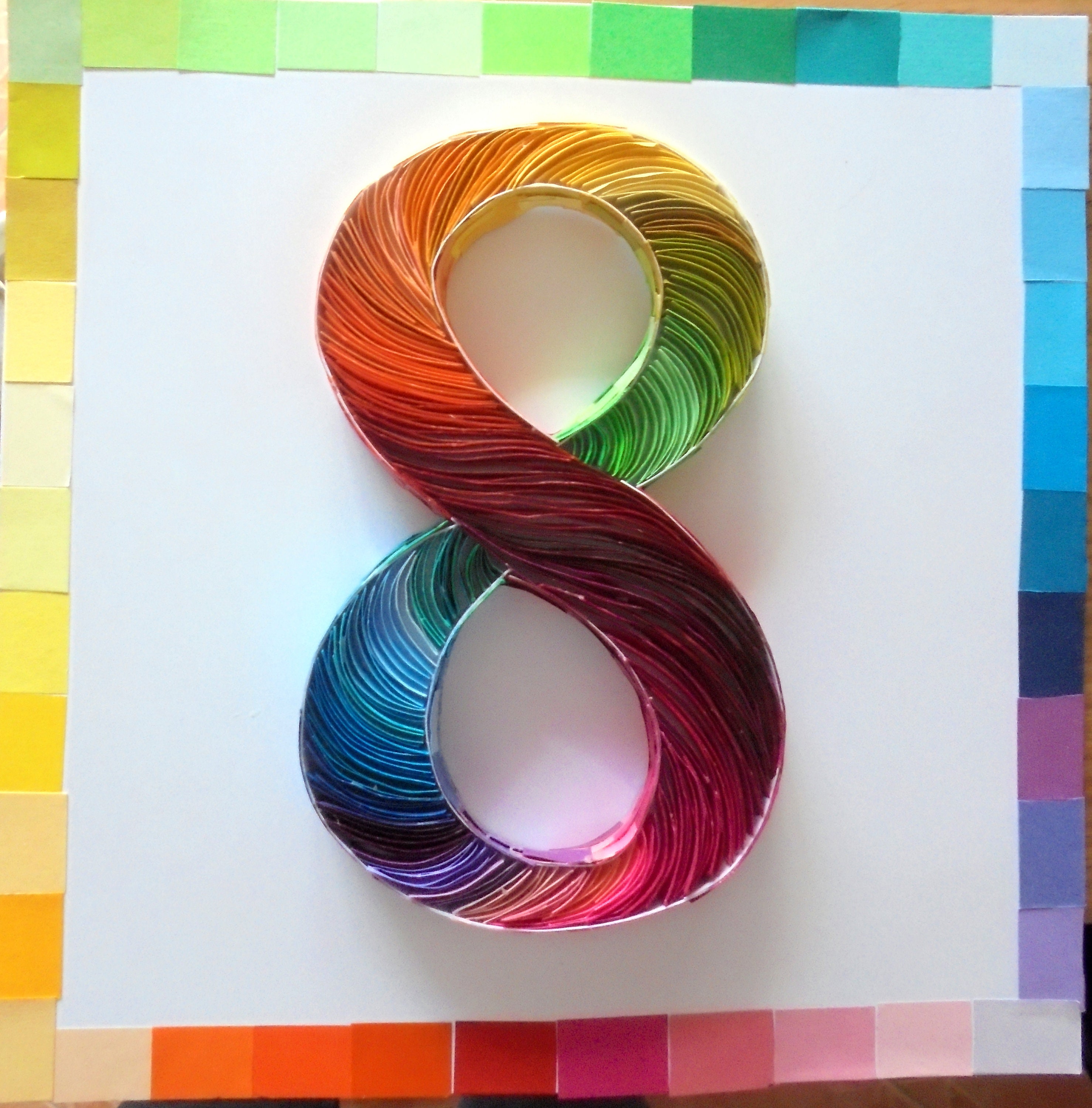 Quilling Rainbow Number Anniversary Quilling Numbers - Etsy España