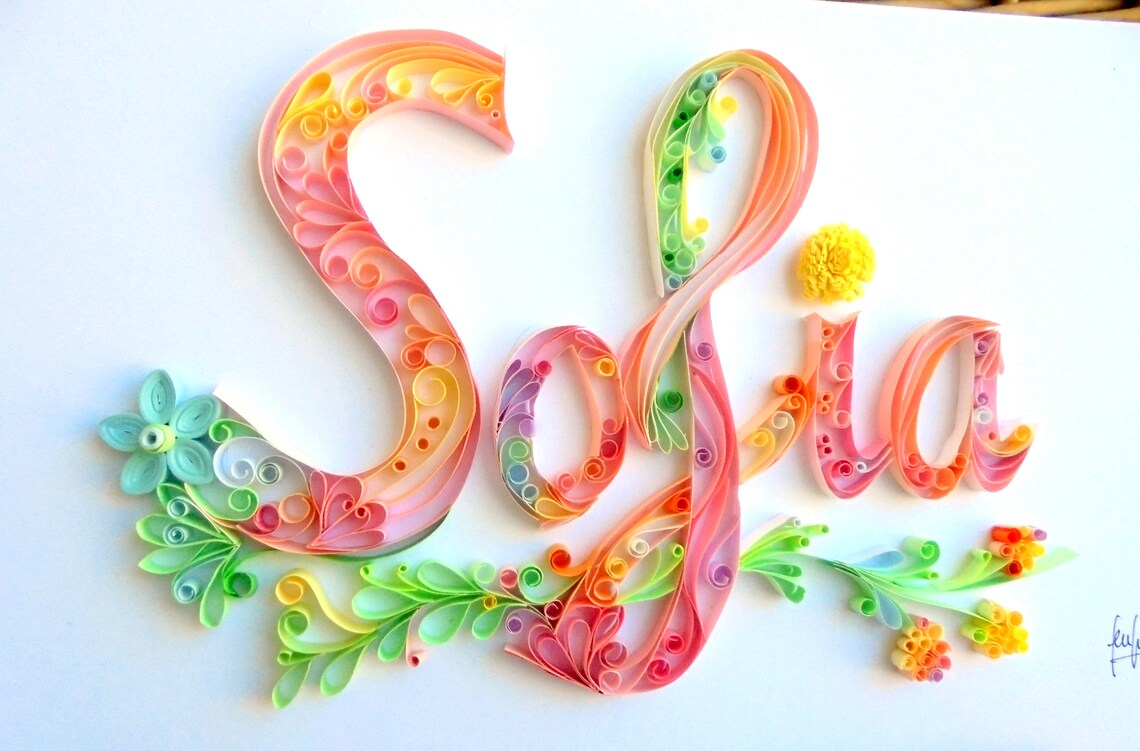 Custom Name Art, Personalized Name, Wall Art, Nursery Name Sign ...