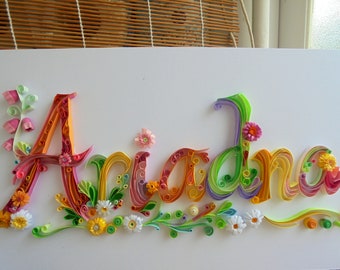 Handmade Personalised Paper Quilling Name Gift Custom Names | Etsy
