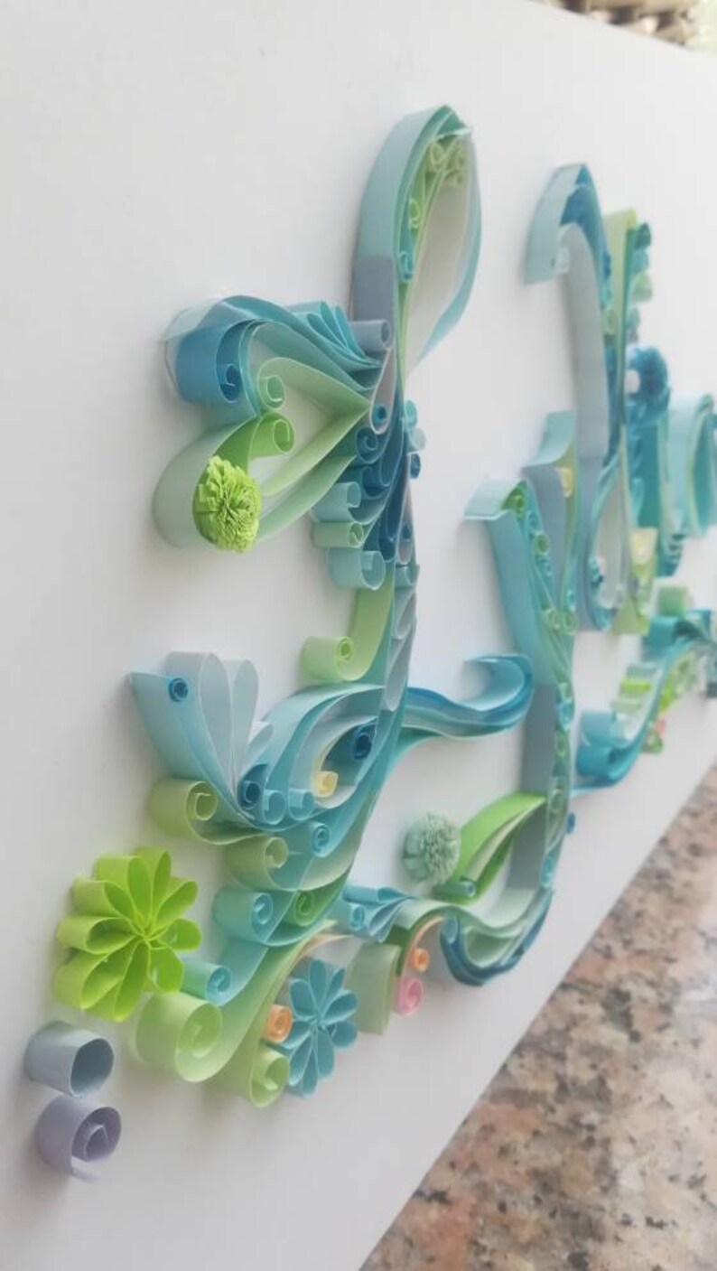 Custom Name Art Personalized Name Wall Art Nursery Name - Etsy