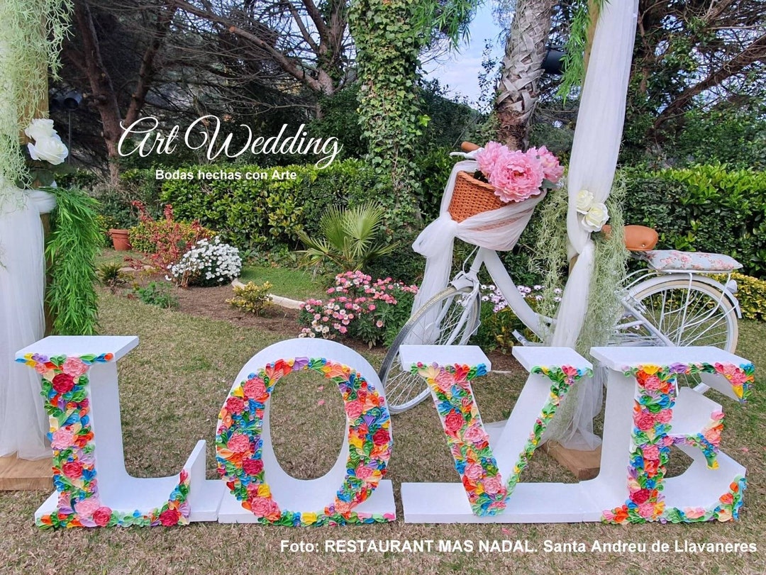 Large Letters Wedding, Floral Wedding Decor,gian Floral Art Letters ...