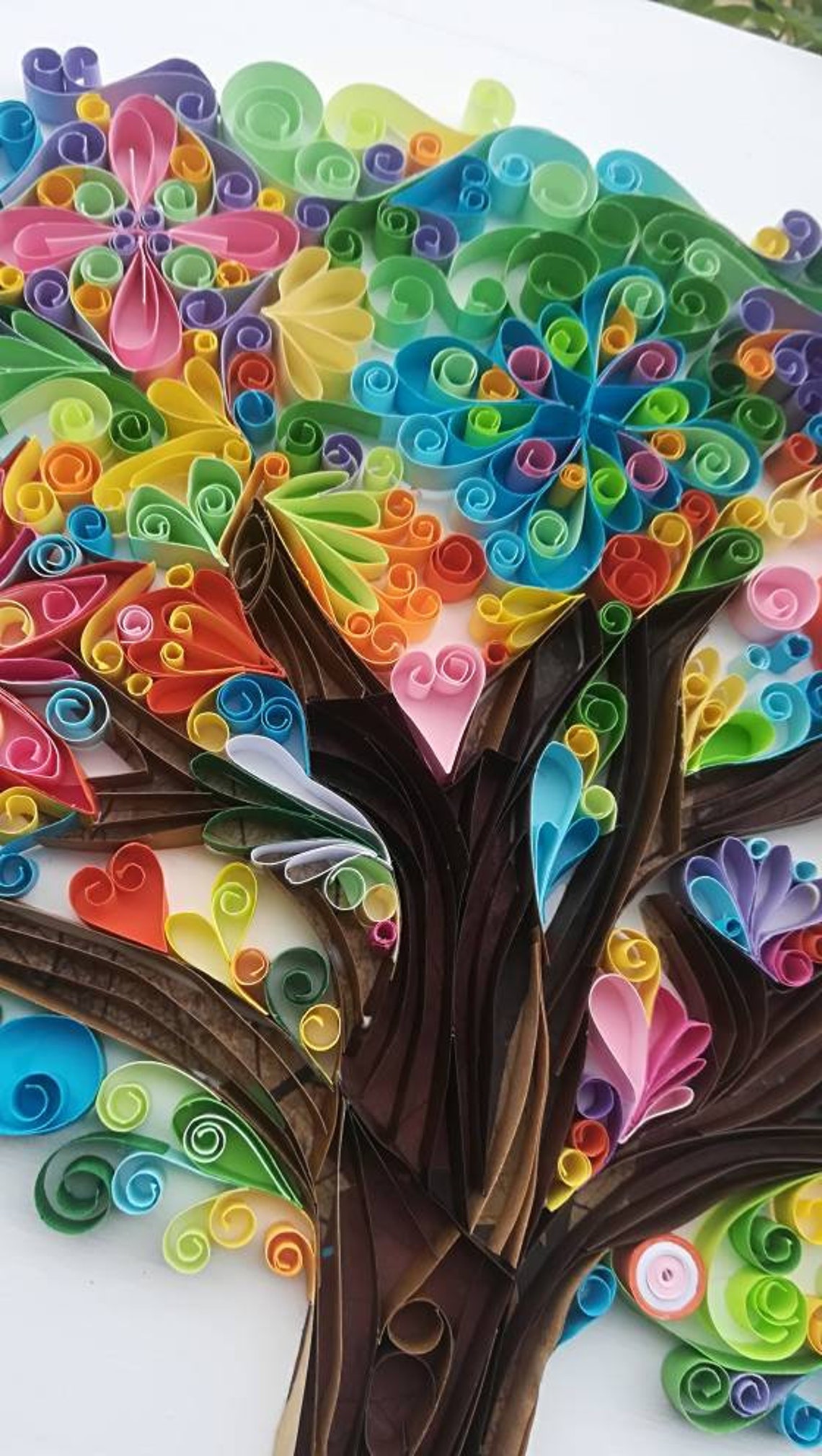 Quilling Paper Tree of Joy,treeoflife Gift, Wedding Tree, Personalised ...