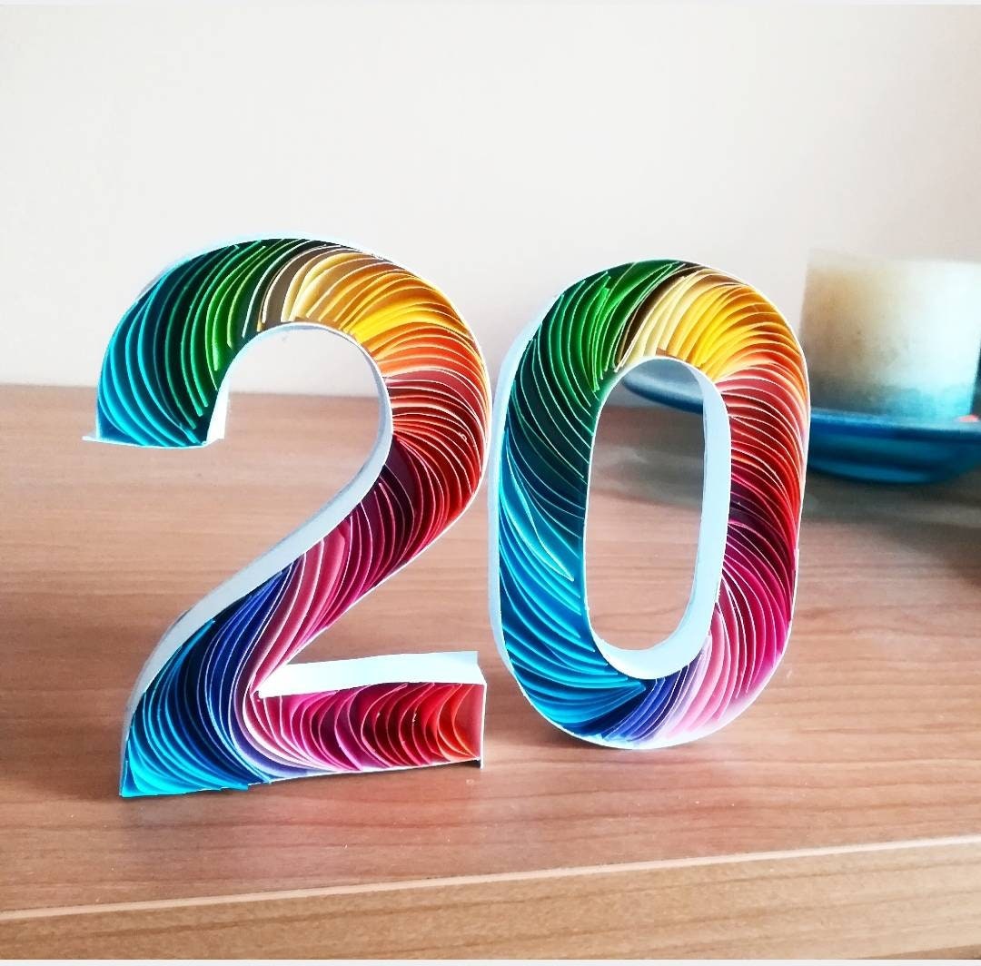 Quilling Number Anniversary, Quilling Numbers, Wedding Numbers Table ...