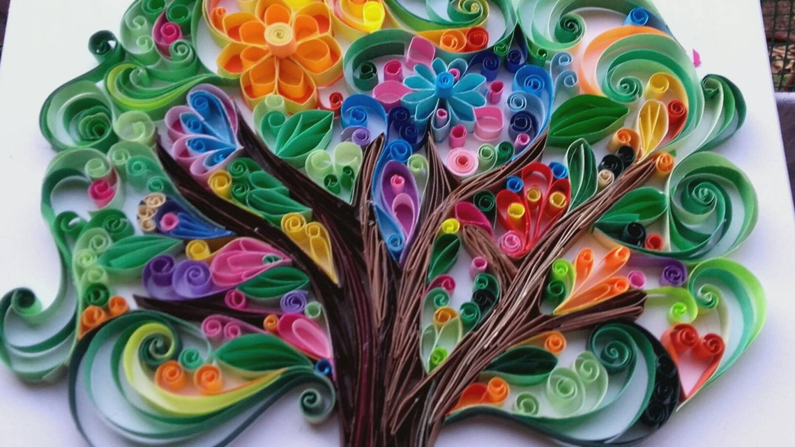 Wall Decoration 3D Wall Tree-quilling Wall Décor-tree of Life Art ...