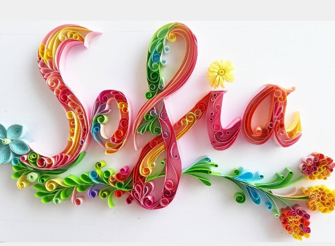 Custom Name Art, Personalized Name, Wall Art, Nursery Name Sign ...