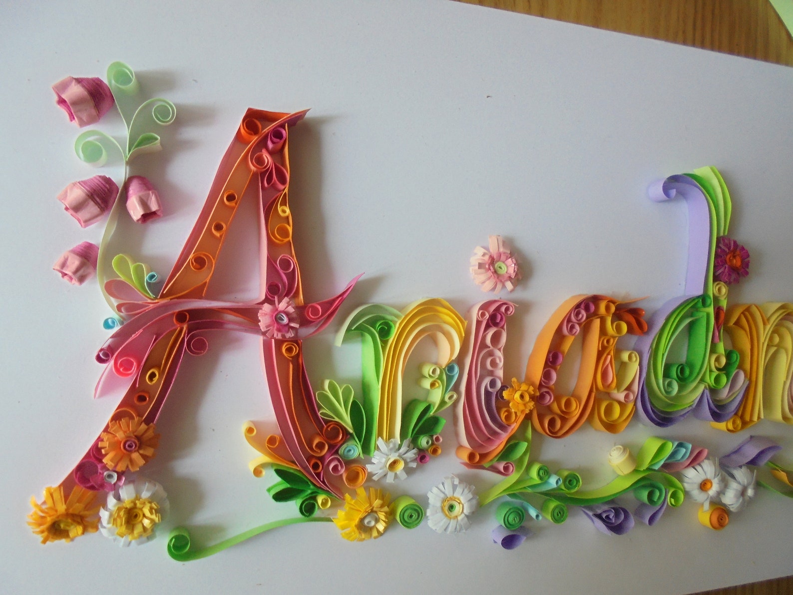 Handmade Personalised Paper Quilling Name Gift Custom Names - Etsy