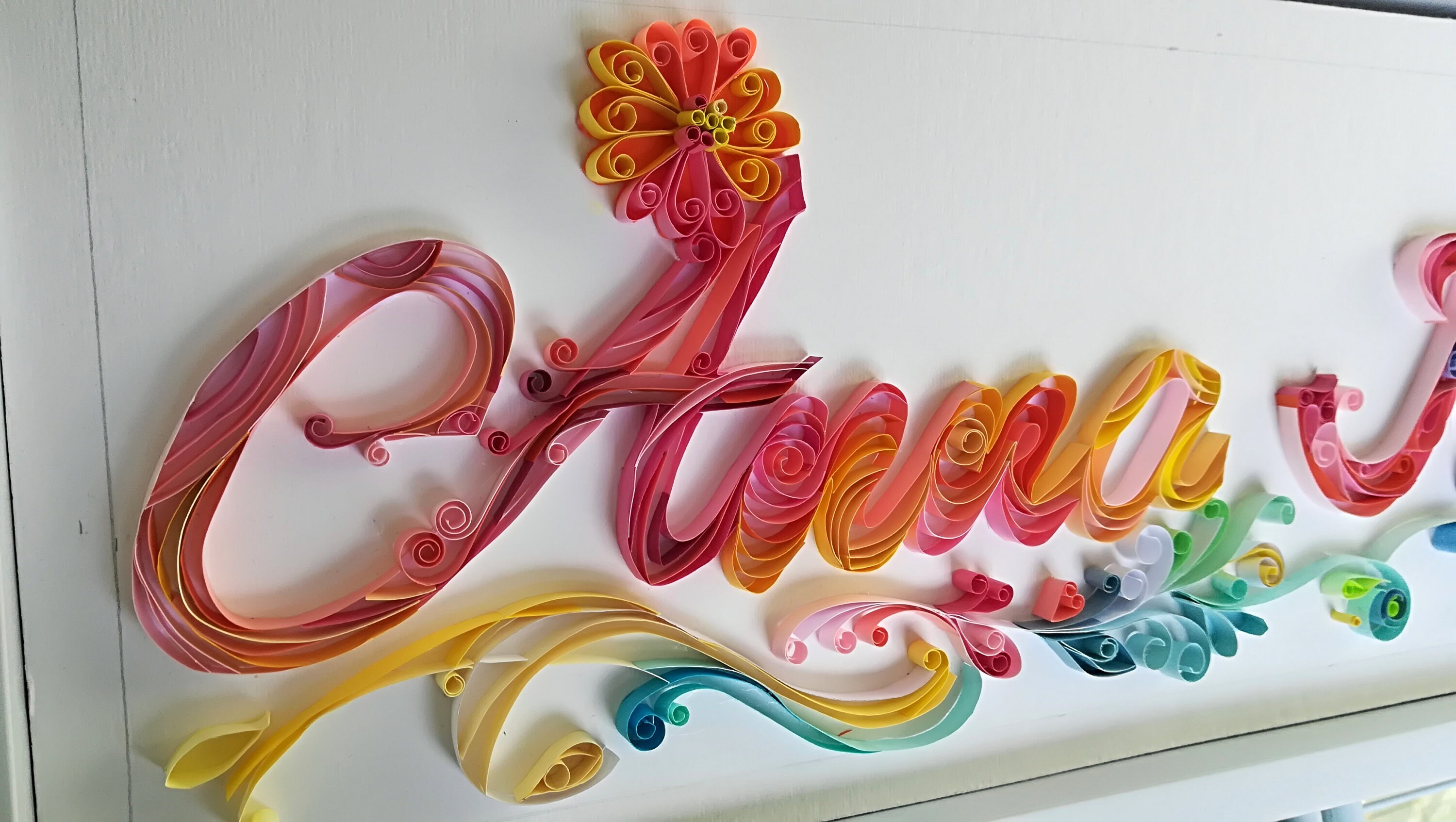 Personalized Name Quilling for Birthday, Wedding, Paper Quilling, Wall ...