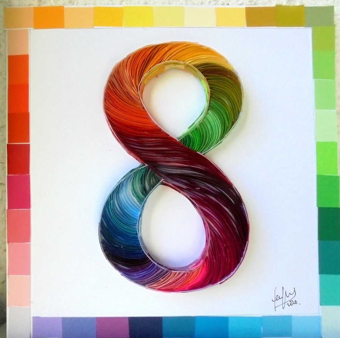 Quilling Rainbow Number Anniversary Quilling Numbers - Etsy España