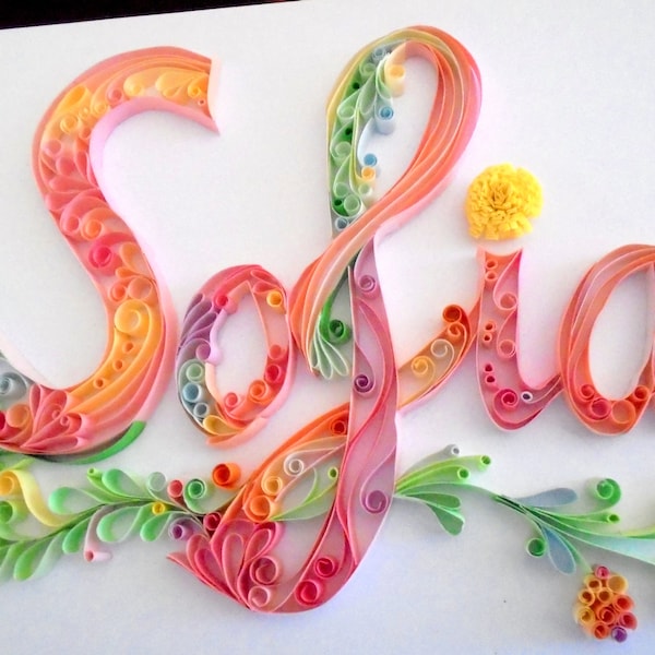 Quilling Name - Etsy