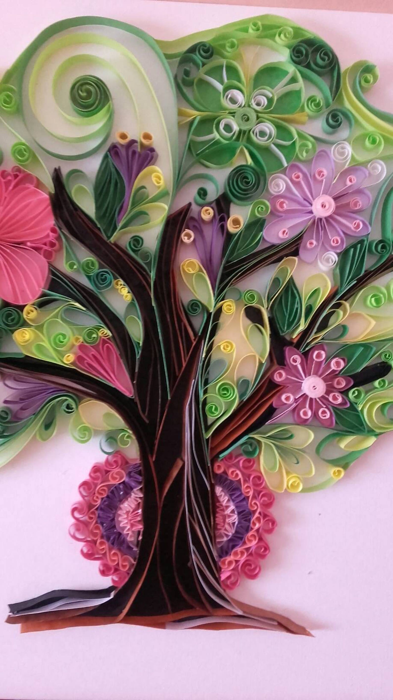 Tree Quilling Paper Wallpaperhomedecor Family Tree Wedding - Etsy