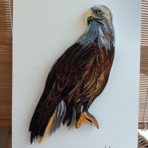 Paper Quilling Animal of Power, Eagle, Quilling Paper Animal, Quilled ...