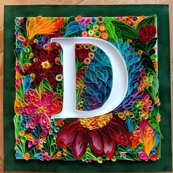 Quilled Initial - Etsy