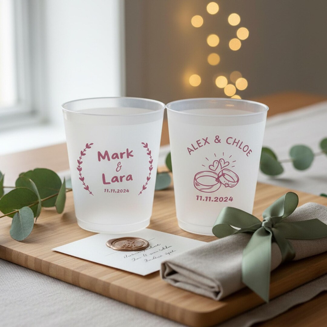 Custom Party Cups,personalized Wedding Cups,bachelorette Plastic ...