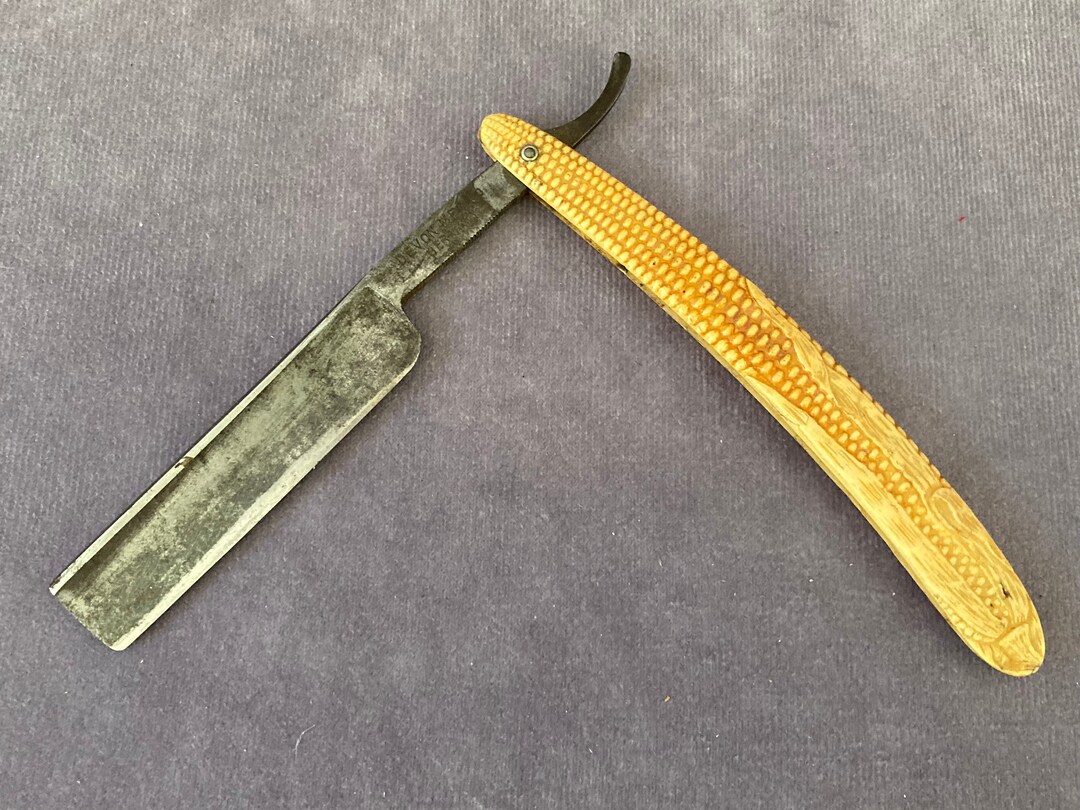Antique German "ear of Corn" Straight Razor by Devon Manufacturing - Etsy