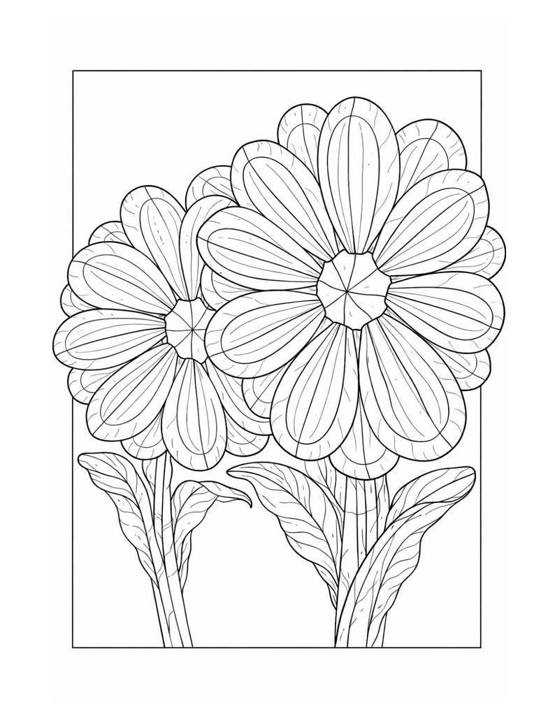Daisies Coloring Page | Adult Printable Floral Art | Digital Download ...