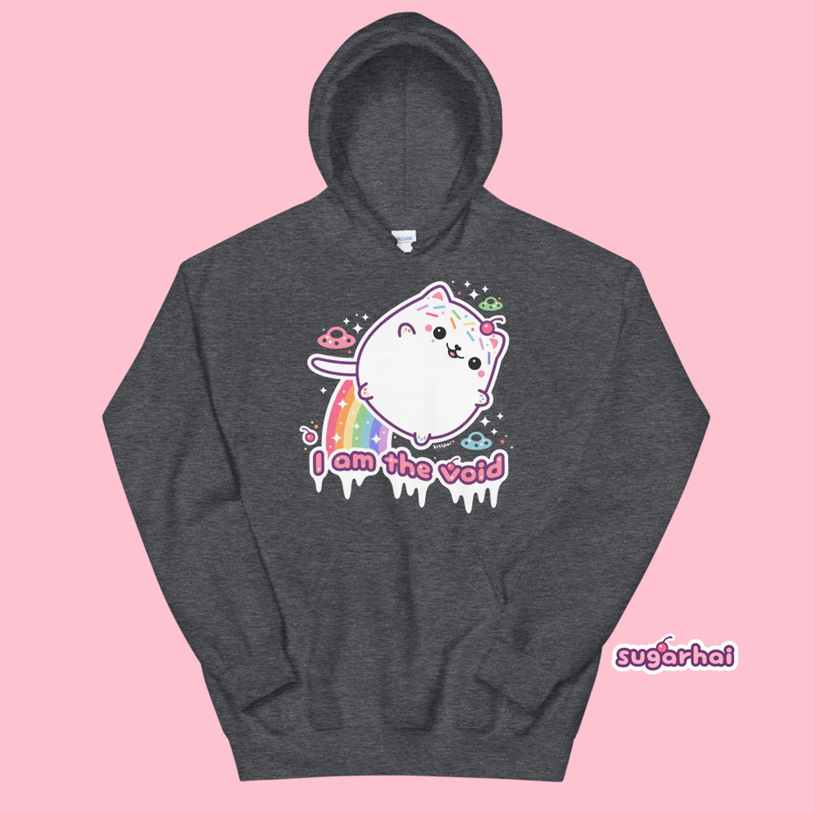 Pastel Goth Void Cat Hoodies | Cute Clothes | Oversized Hooded ...