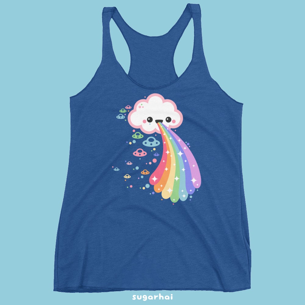 Pastel Goth Tank Tops, Soft Grunge Shirts, Kawaii Rainbow Alternative ...