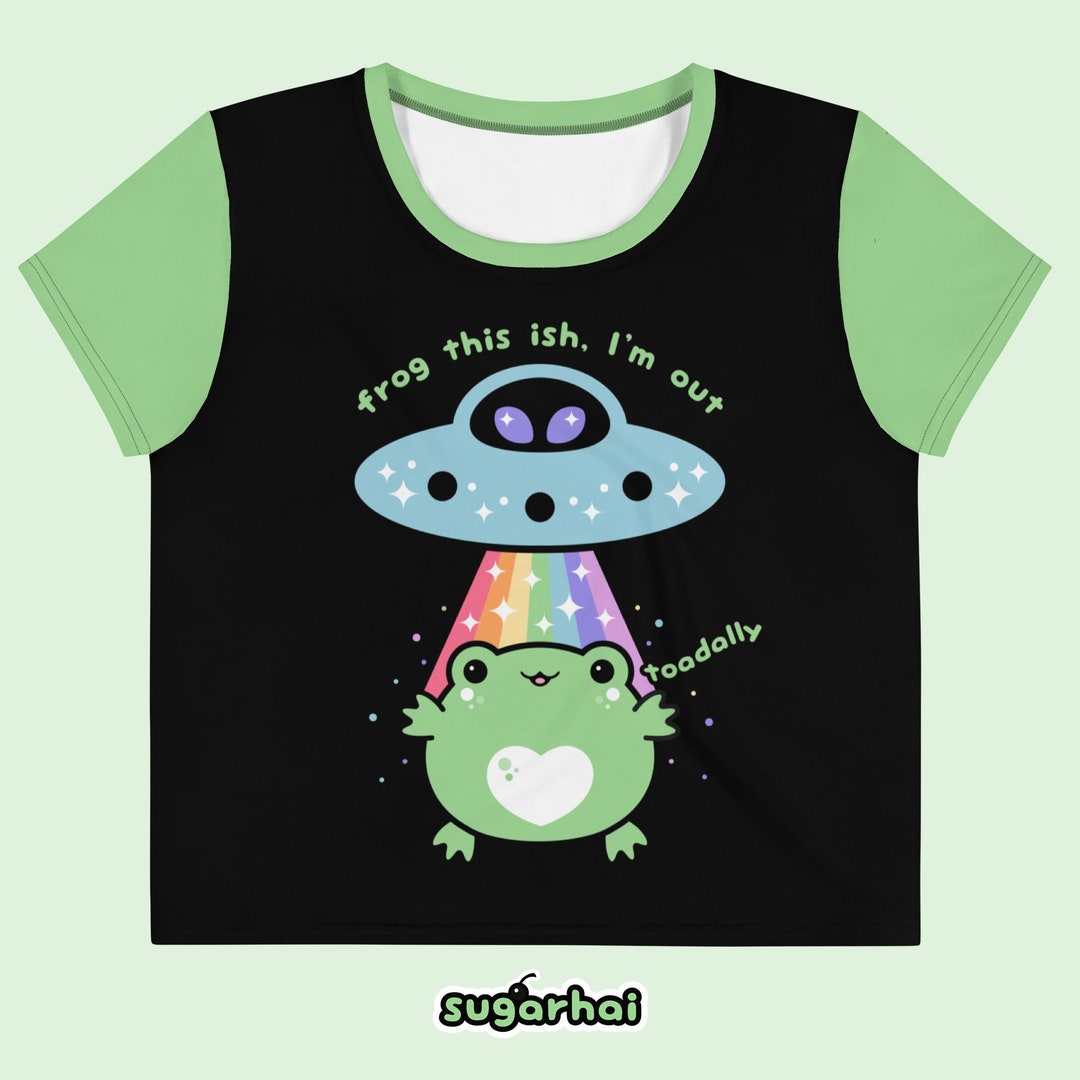 Cute Frog Crop Tops, Plus Sizes Available - Etsy