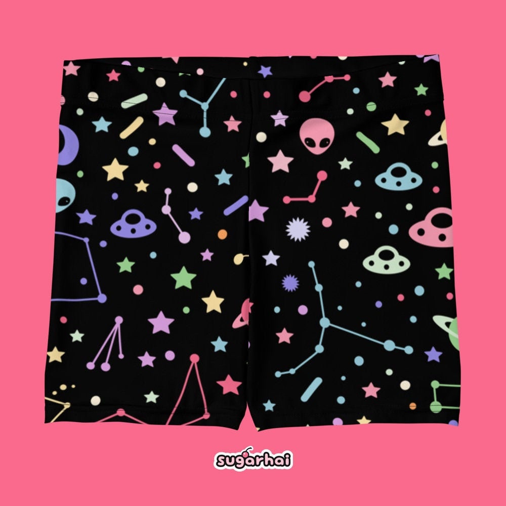 Cosmic Alien Shorts Pastel Goth Clothing Summer - Etsy