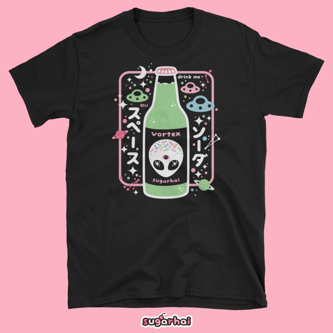 Cute Alien Shirts, Kawaii Clothing, Space Grunge Soda Tee - Etsy
