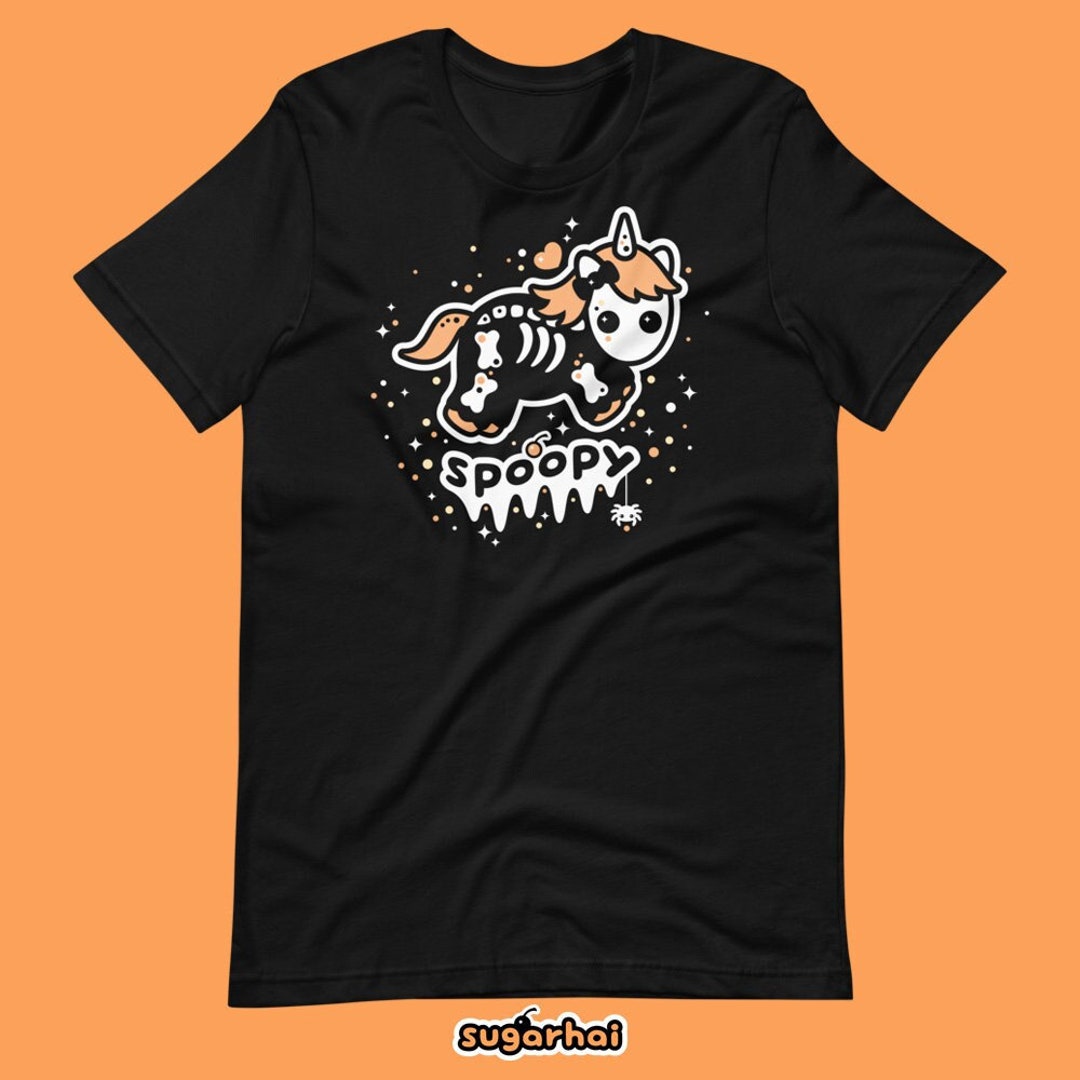 Creepy Cute Halloween Unicorn Skeleton T-shirts With Super Spoopy Baby ...