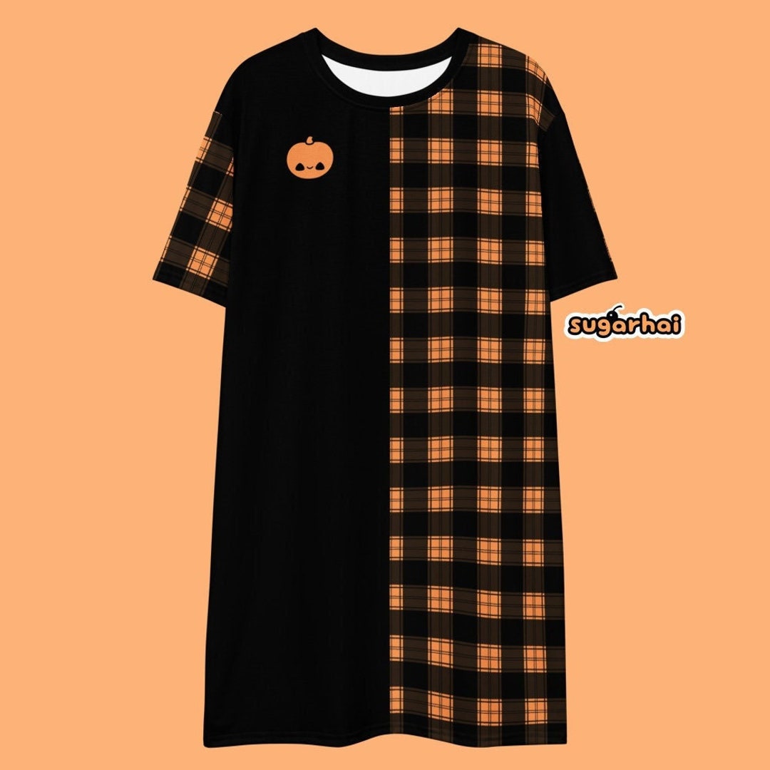 Halloween Split Plaid Dress | Pastel Goth Alternative Clothing | Plus ...