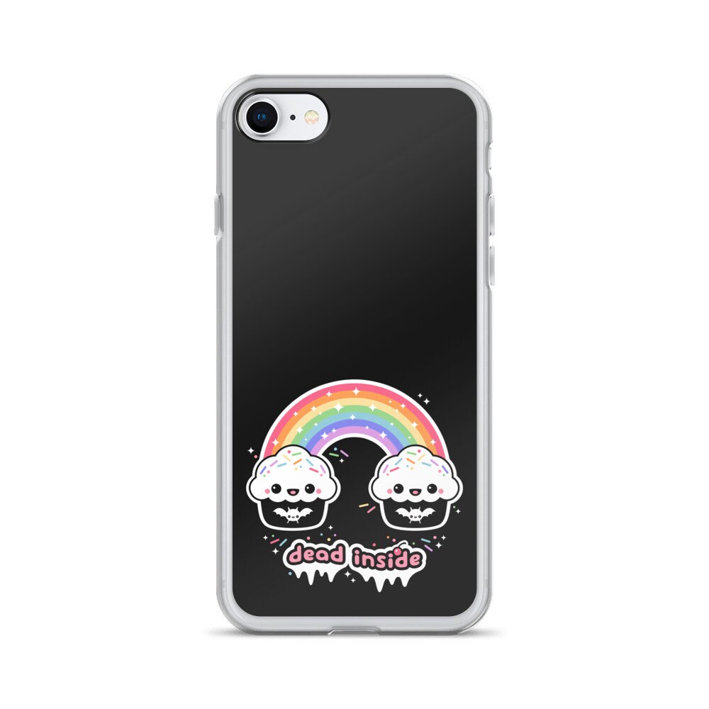 Pastel Goth Iphone Case Dead Inside Rainbow Cupcakes Kawaii - Etsy