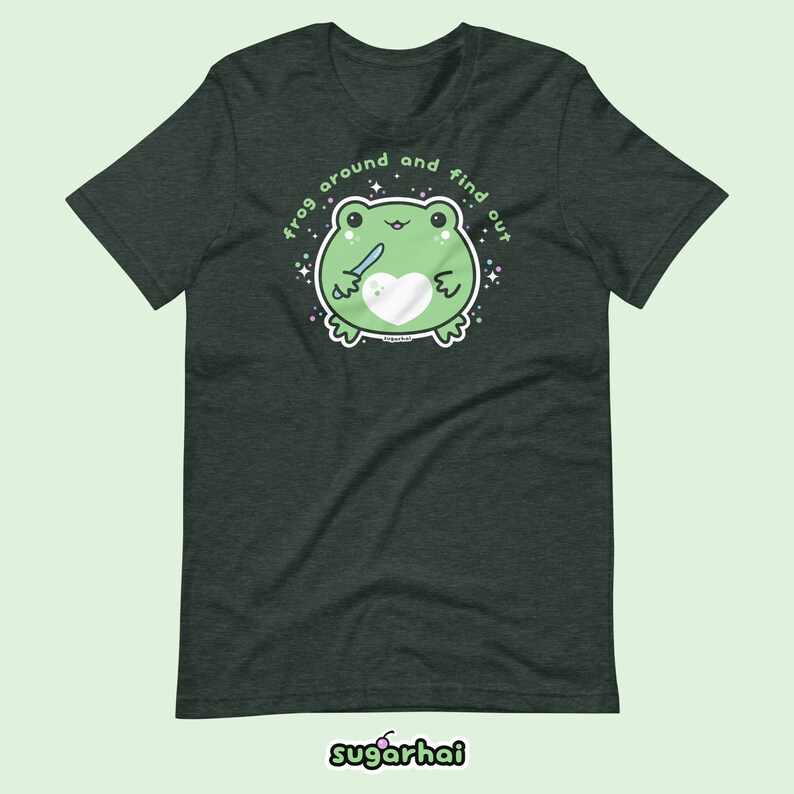 Kawaii Frog Shirts Funny Frog Around and Find Out Cute | Etsy