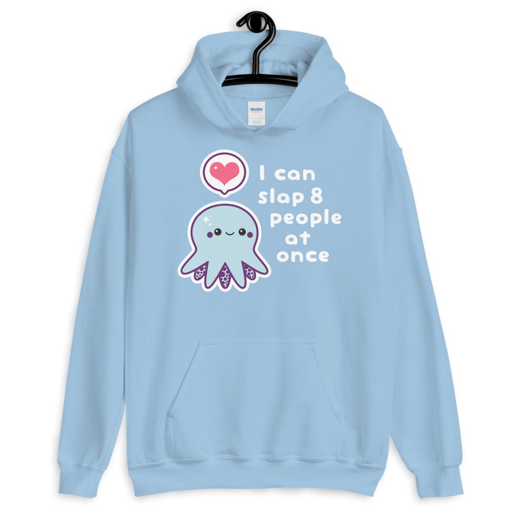 Funny Octopus Hoodie Kawaii Clothes Cute Hooded Sweatshirt | Etsy