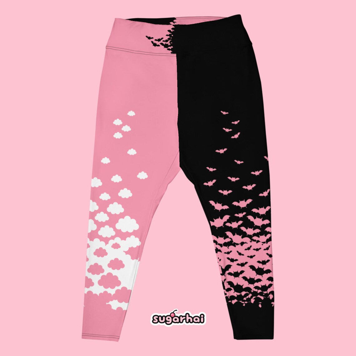 Plus Size Pastel Goth Leggings Two Moods - Etsy