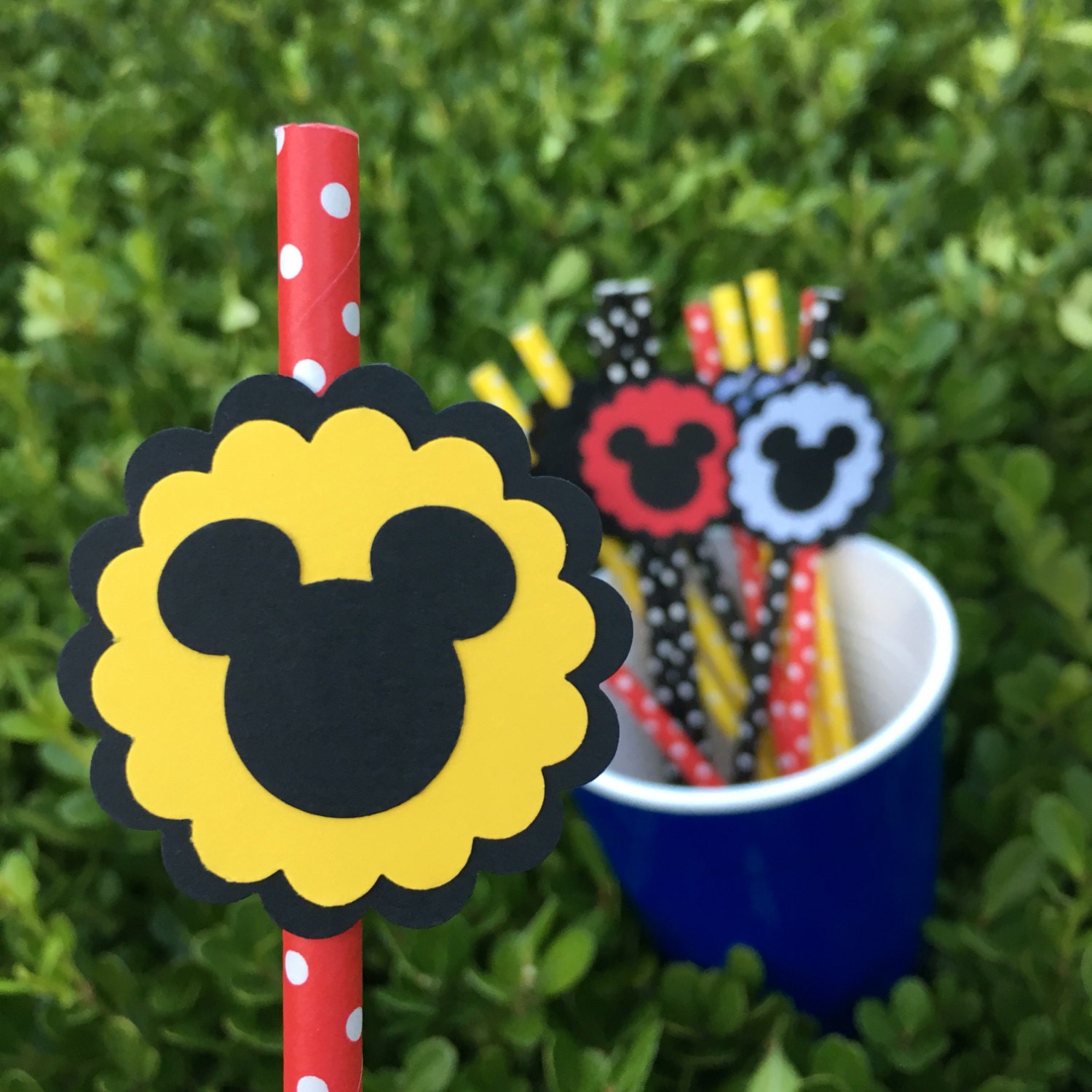 Mickey Mouse Paper Straws - Etsy