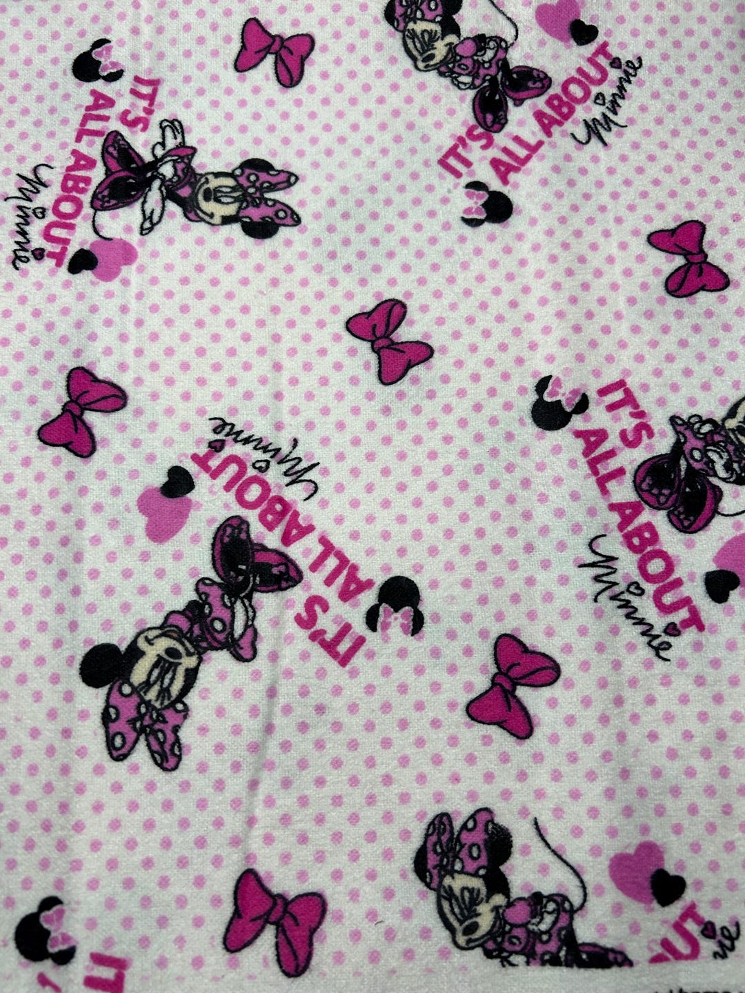 It’s All About Minnie Flannel Fabric by the Half Yard - Etsy