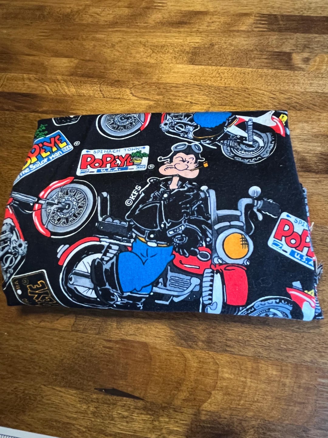 SC-0042 Motorcycle Popeye the Sailor Man / 100% Cotton Quilt Fabric - Etsy