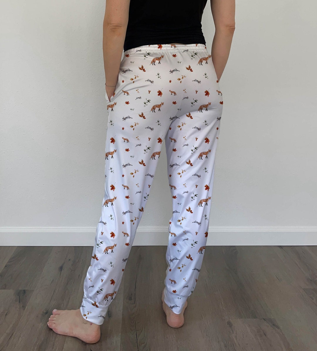 Fox Pajama Pants Forest Pajamas Woodland Fox Pjs Fox Lover Gift ...