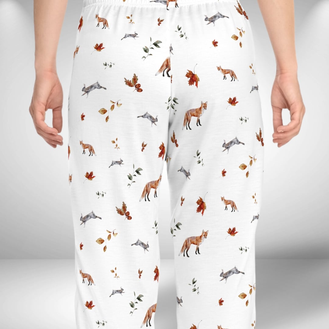 Fox Pajama Pants Forest Pajamas Woodland Fox Pjs Fox Lover Gift ...