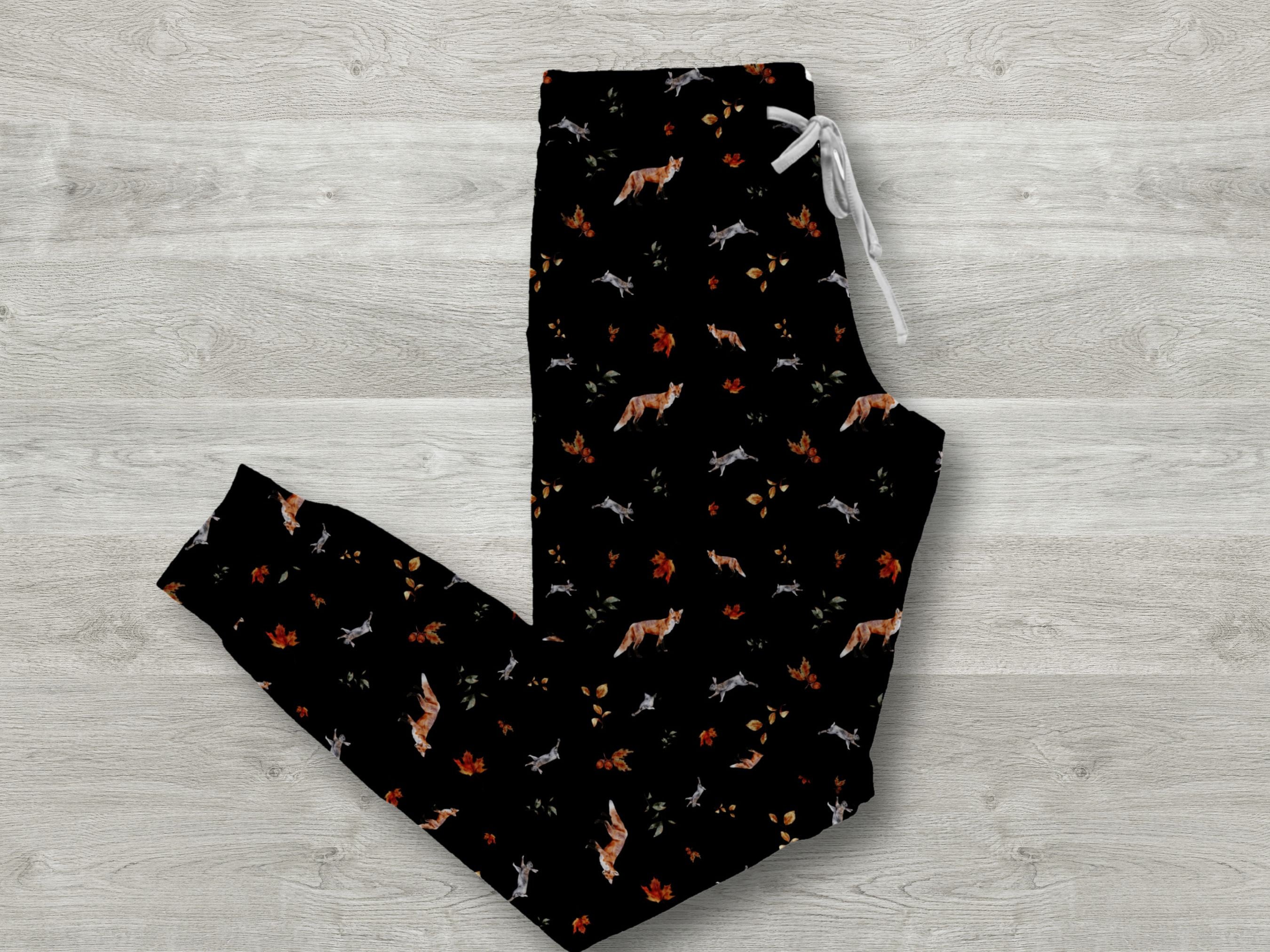 Fox Pajama Pants Forest Pajamas Woodland Fox Pjs Fox Lover Gift ...