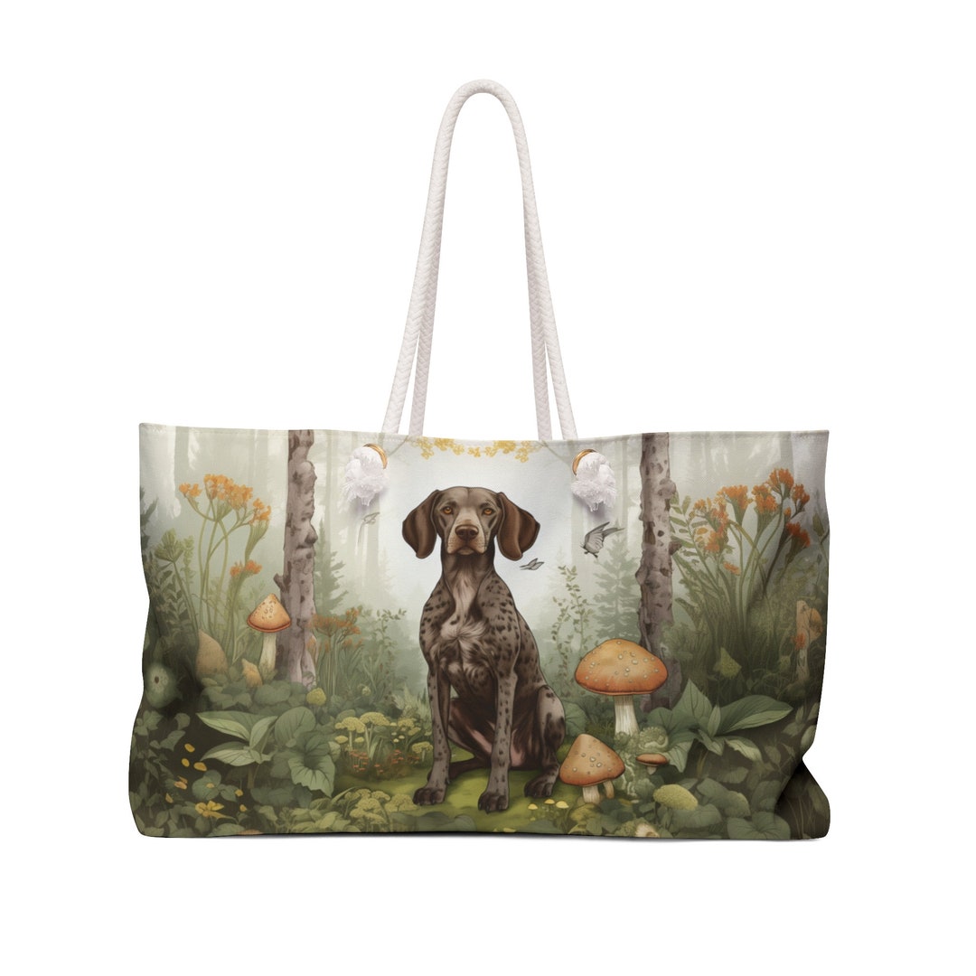 German Shorthaired Pointer Gifts, GSP Shoulder Tote Bag, Woodland ...