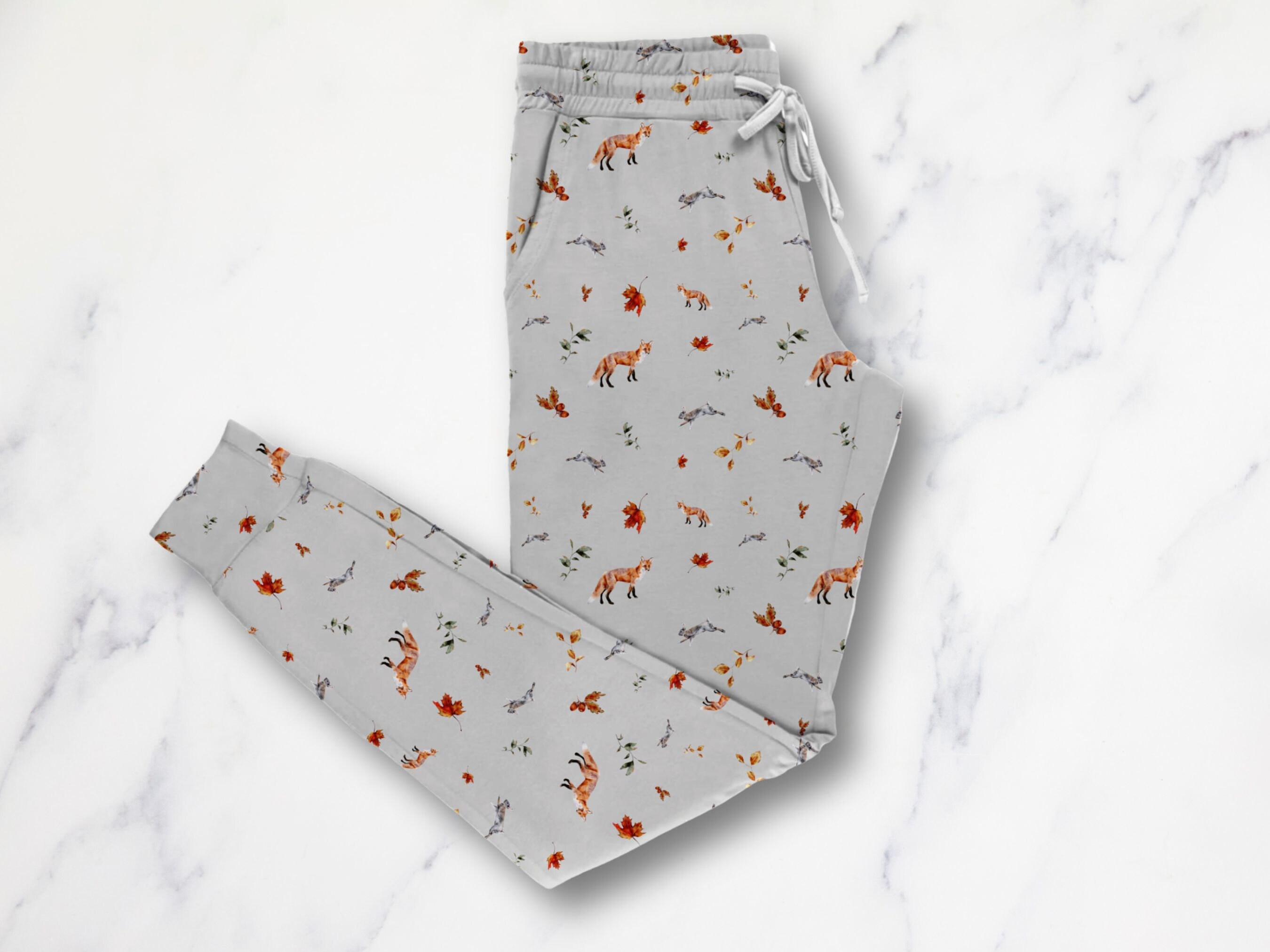 Fox Pajama Pants Forest Pajamas Woodland Fox Pjs Fox Lover Gift ...