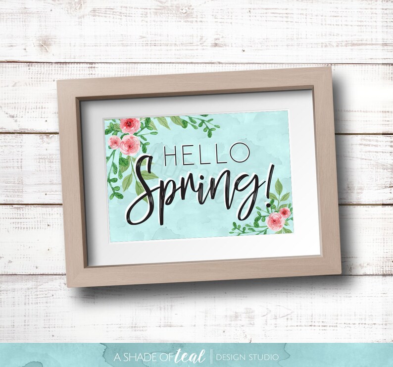 Hello Spring! Printable Sign V1 // INSTANT DOWNLOAD // Spring ...