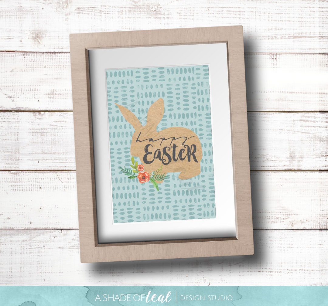 Happy Easter Printable Sign V1 // INSTANT DOWNLOAD // Spring Easter ...